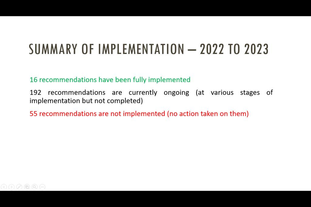 FACTSHEET: Only 16 Out of 262 TRRC Recommendations Implemented ...